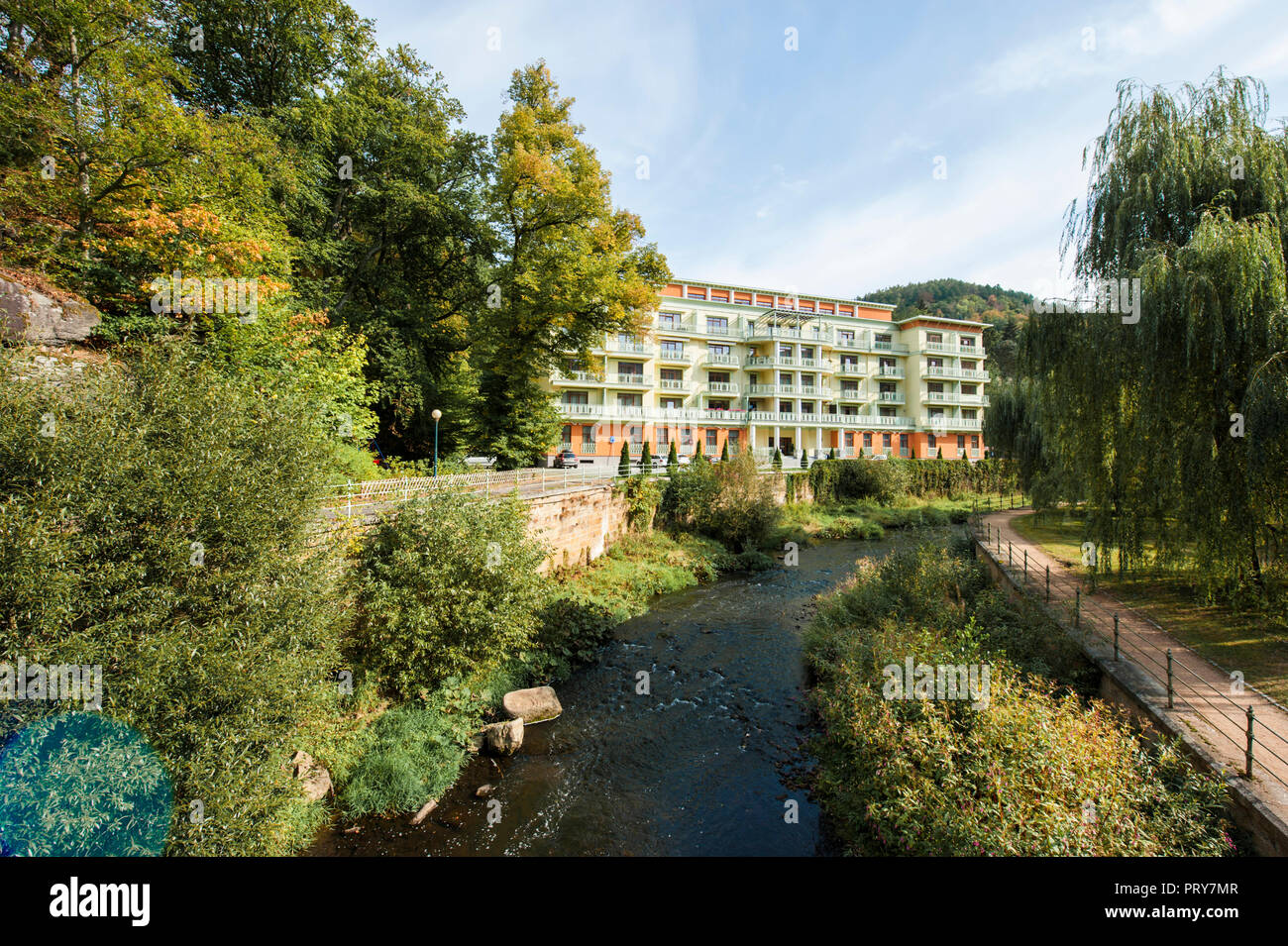 Karlovy Vary - thermal springs spa town in Bohemia, Czechia. Karlsbad ...