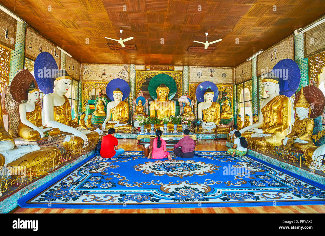 YANGON, MYANMAR - FEBRUARY 27, 2018: The Shin Ma Htee Buddha Image ...