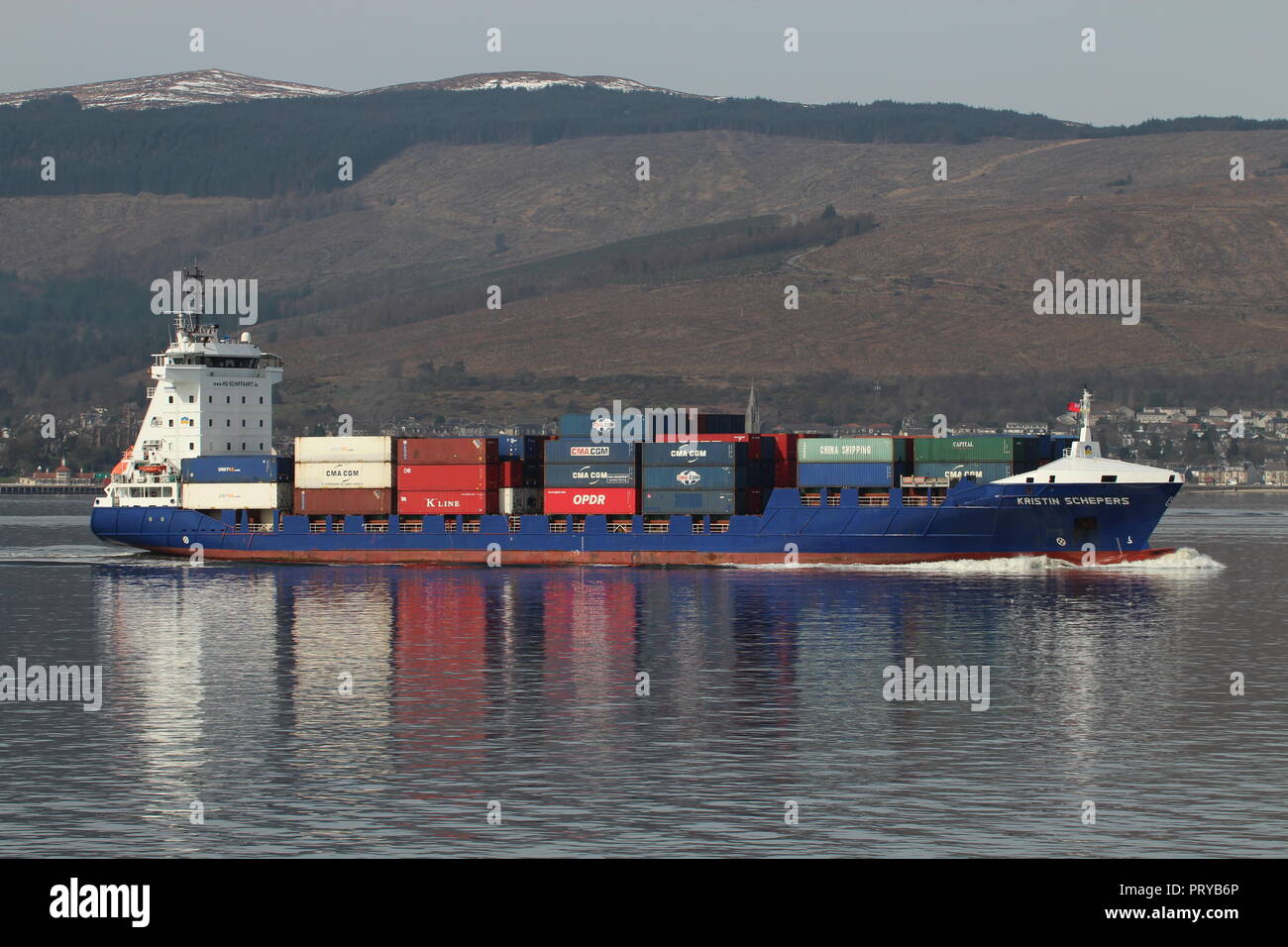 MS Kristin Schepers, a container vessel operated by HS Schiffahrt ...