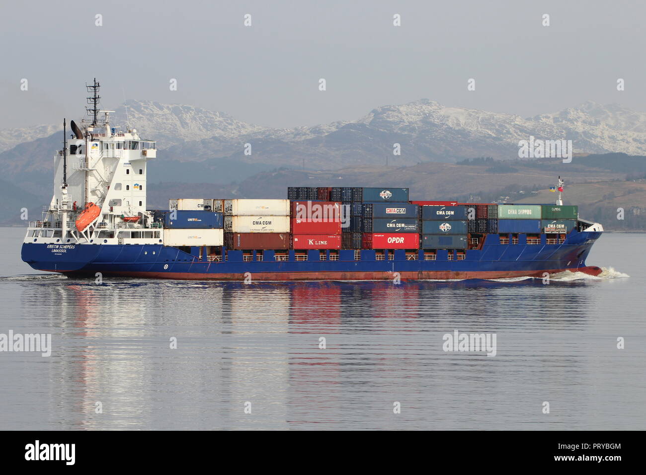 MS Kristin Schepers, a container vessel operated by HS Schiffahrt ...