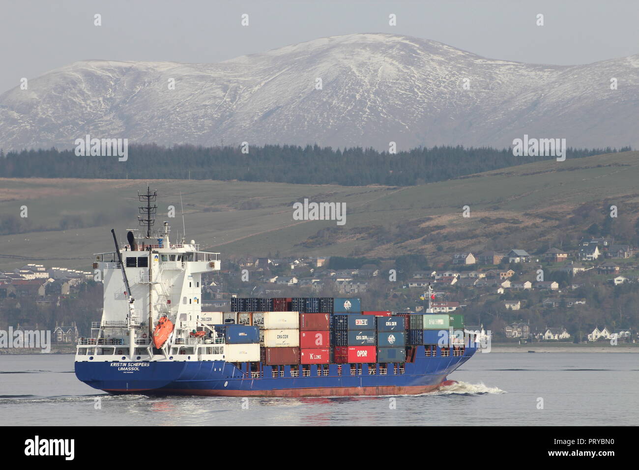 MS Kristin Schepers, a container vessel operated by HS Schiffahrt ...