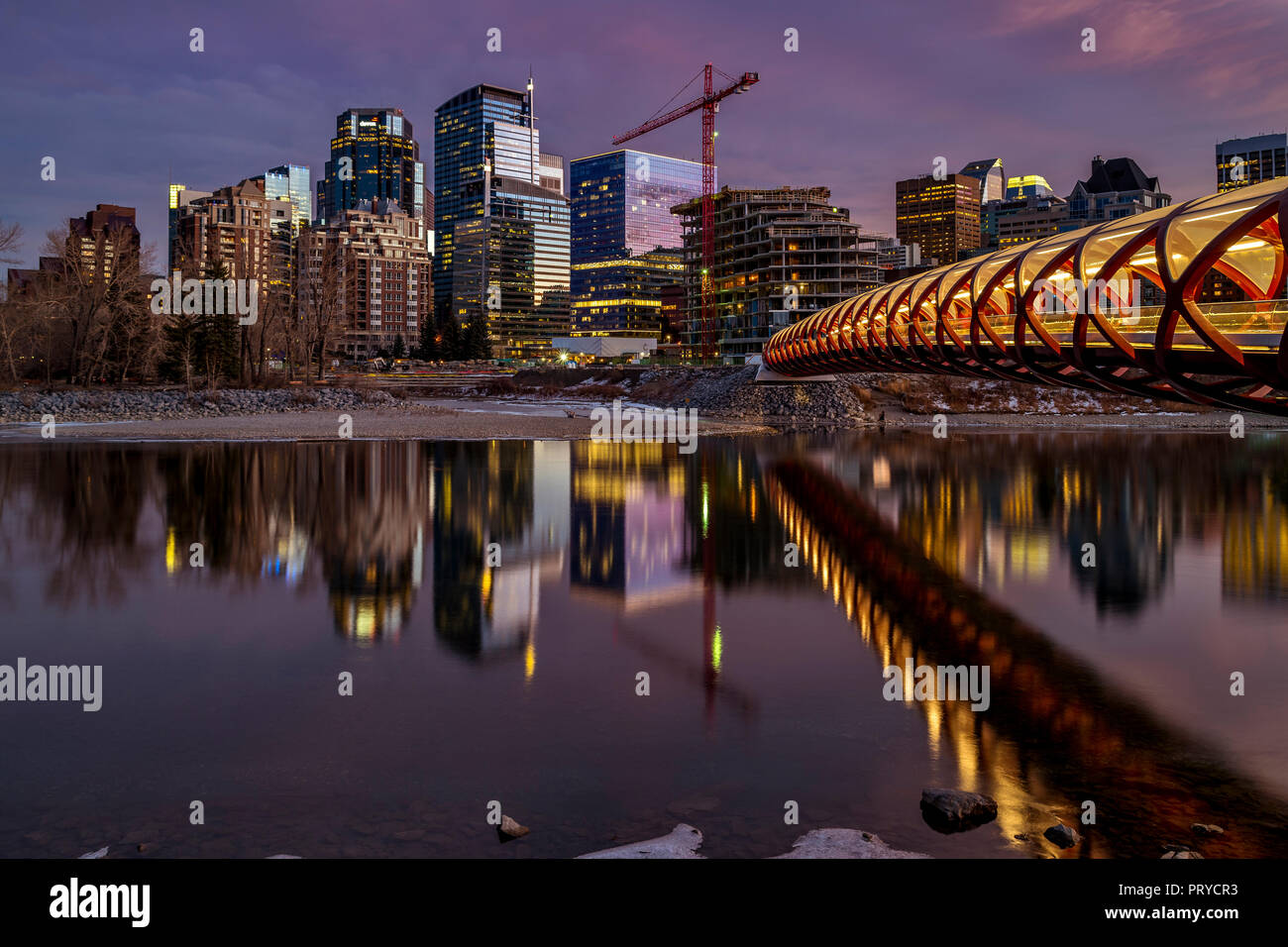 Calgary Peace Bridge Stock Photo - Alamy