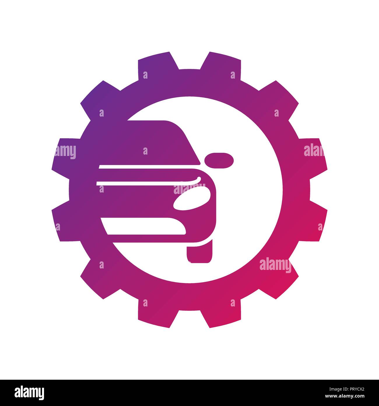 Repair Car logo, silhouette car, gear and wrench, sign emblem service ...