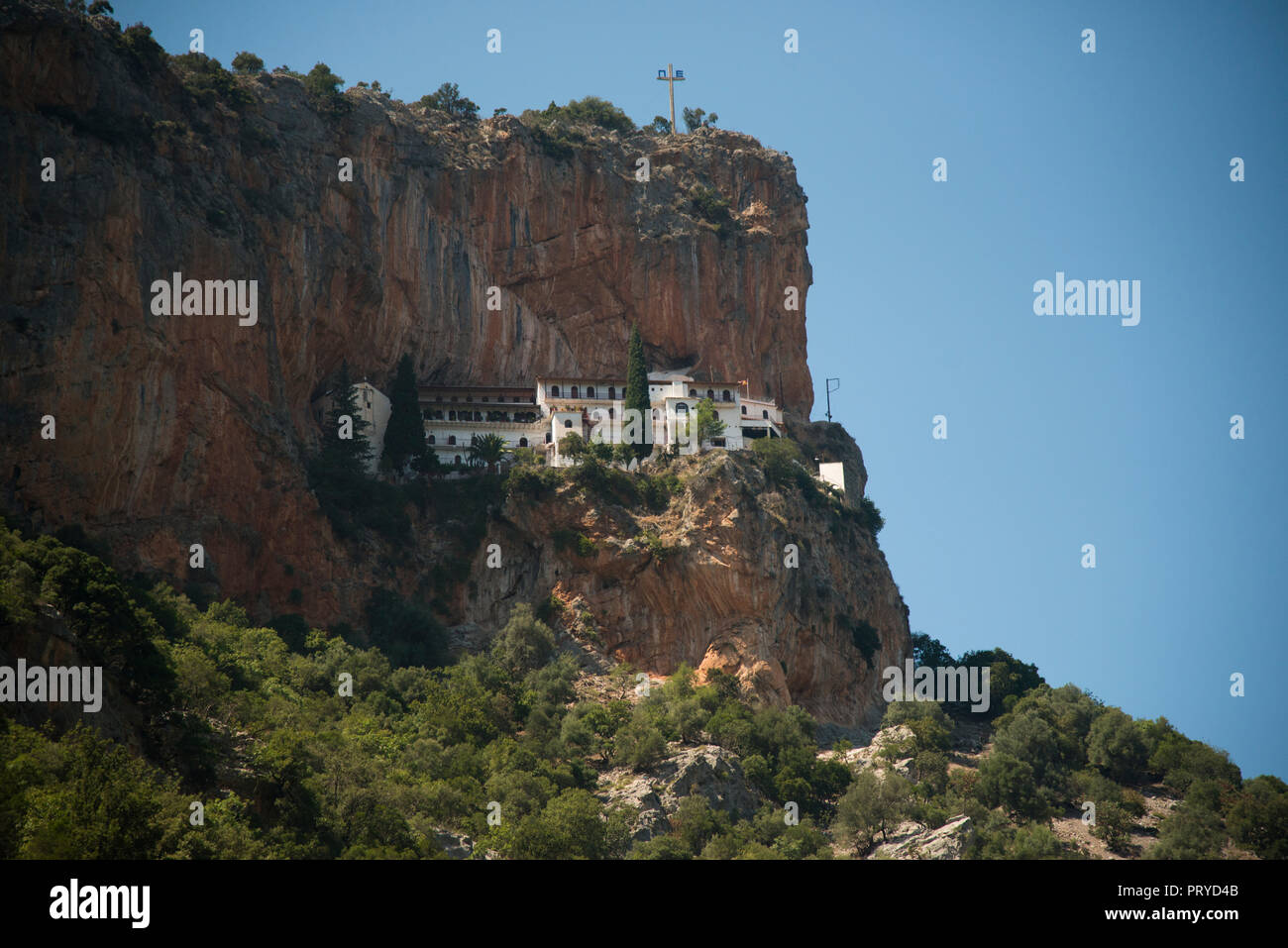 Cliff Monastery in the Peloponnese Stock Photo - Alamy