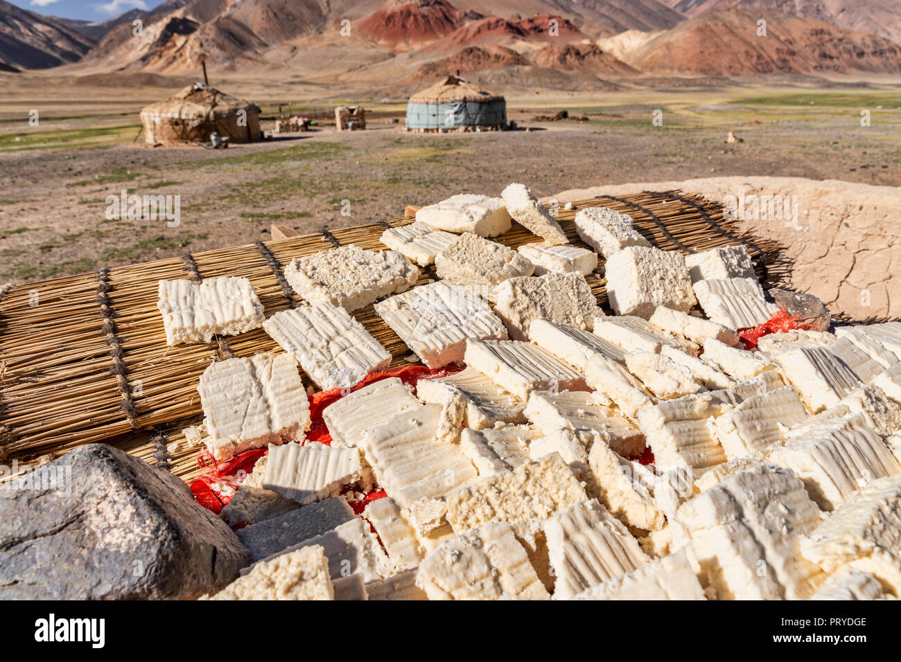 Kyrgyz nomads make qurut hi-res stock photography and images - Alamy