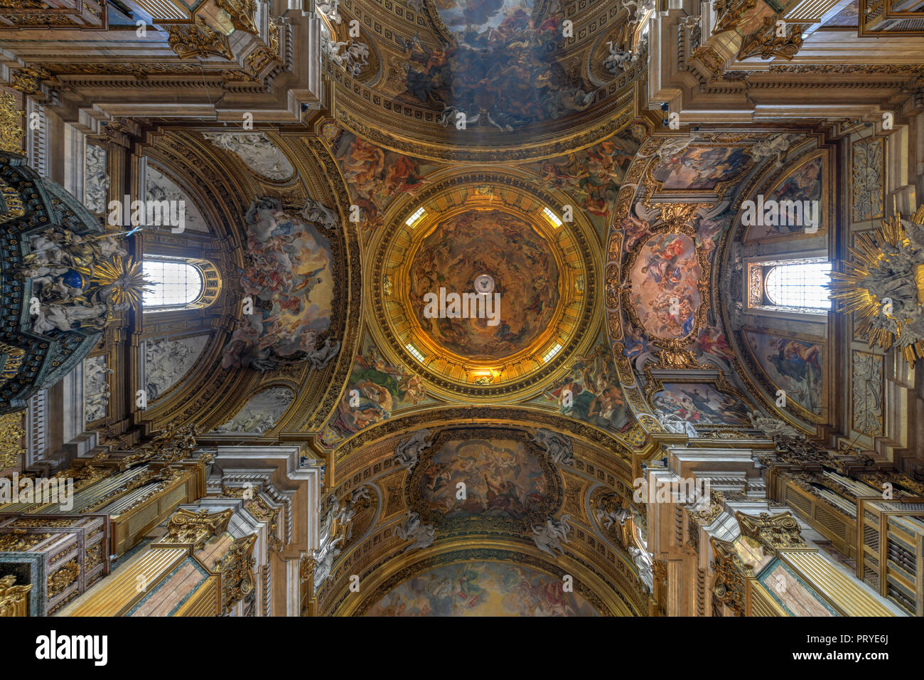 Gesu ceiling rome hi-res stock photography and images - Alamy