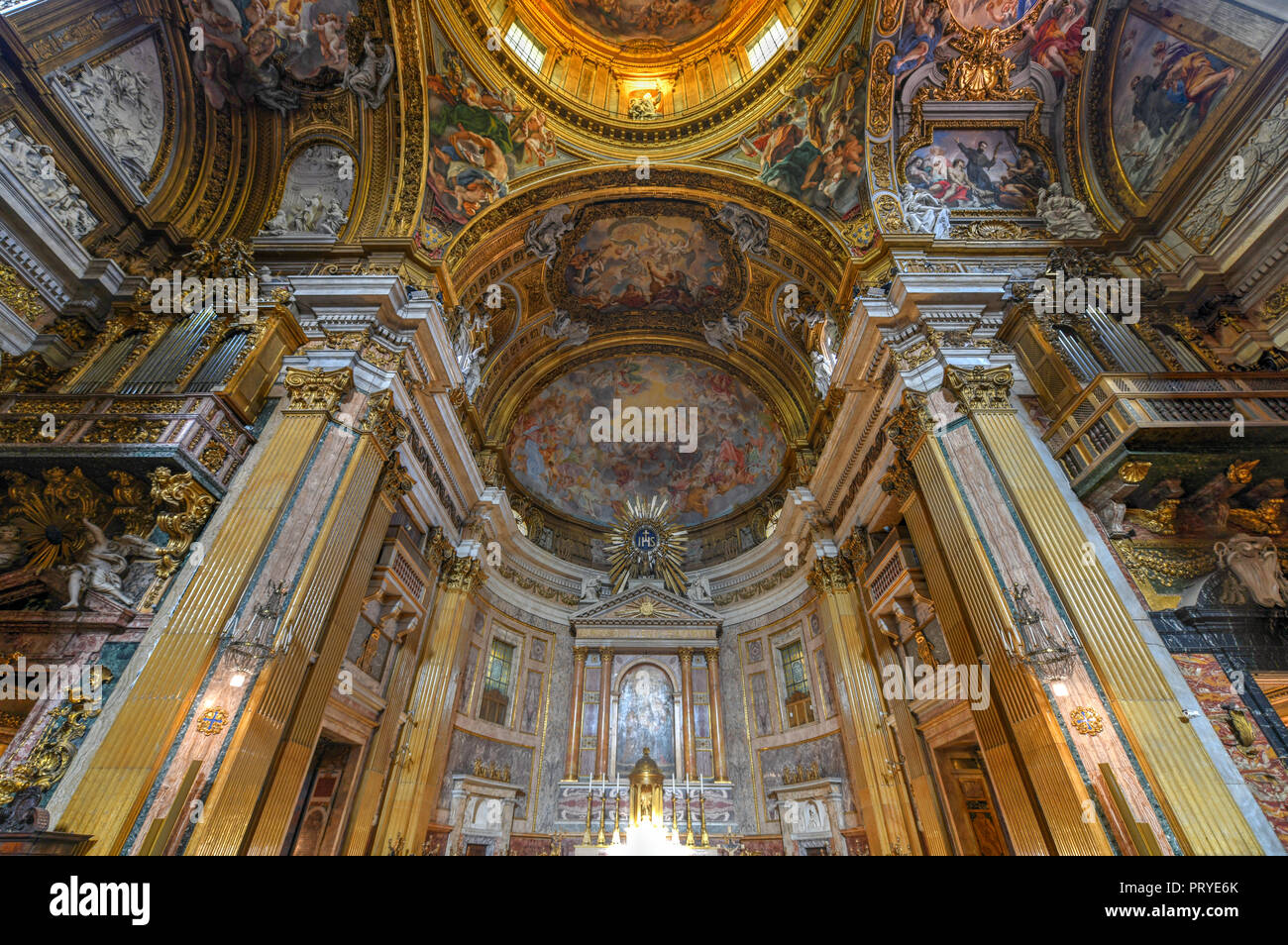 Gesu ceiling rome hi-res stock photography and images - Alamy