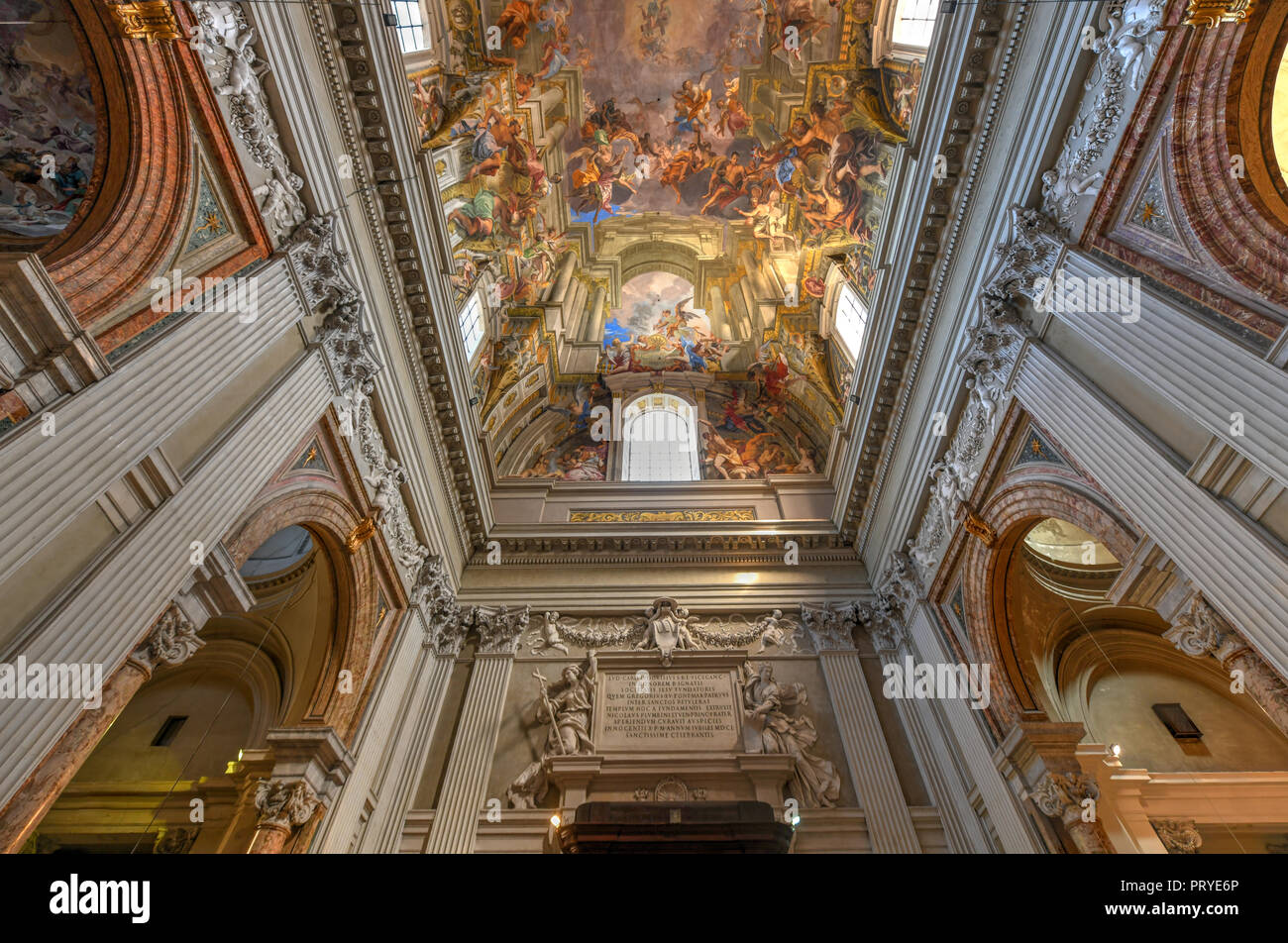 Sant ignazio loyola rome ceiling hi-res stock photography and images ...