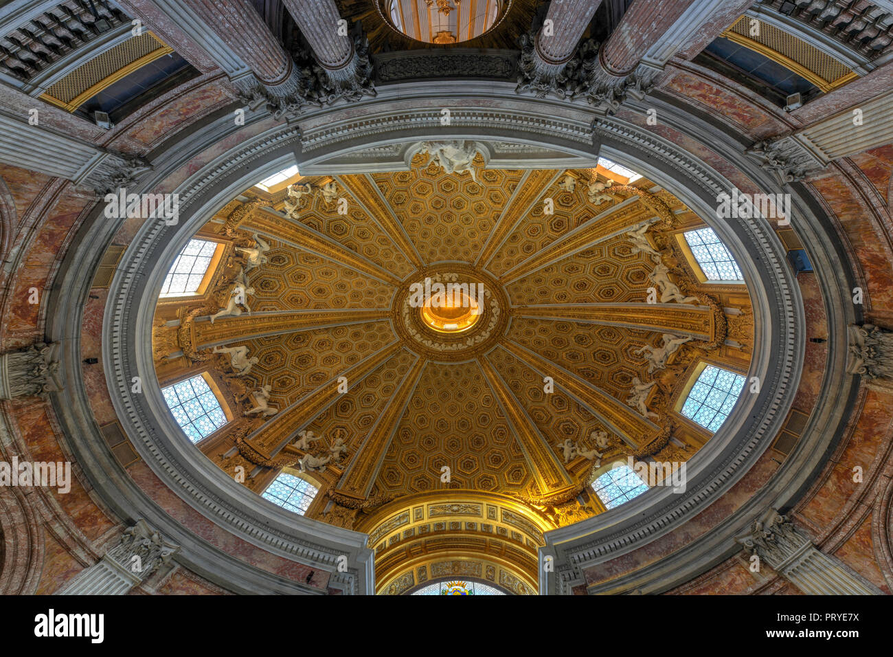 Rome, Italy - March 24, 2018: Beautiful interior of the Church of Saint ...