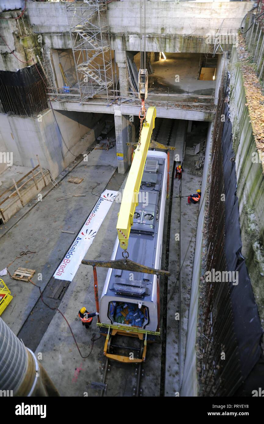 Milan (Italy), site for construction of new subway line number 5; the ...