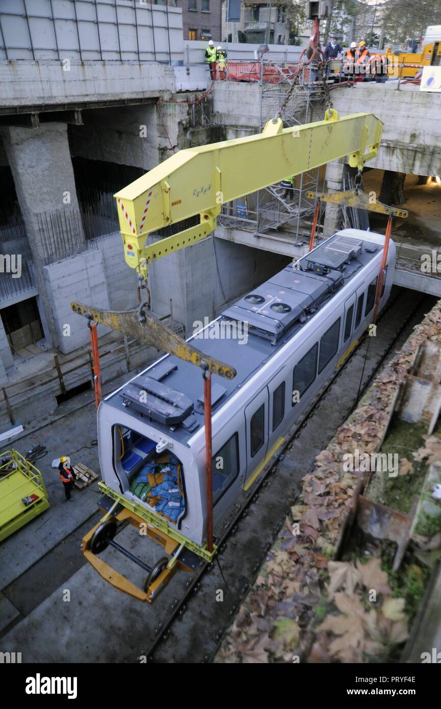 Milan (Italy), site for construction of new subway line number 5; the ...