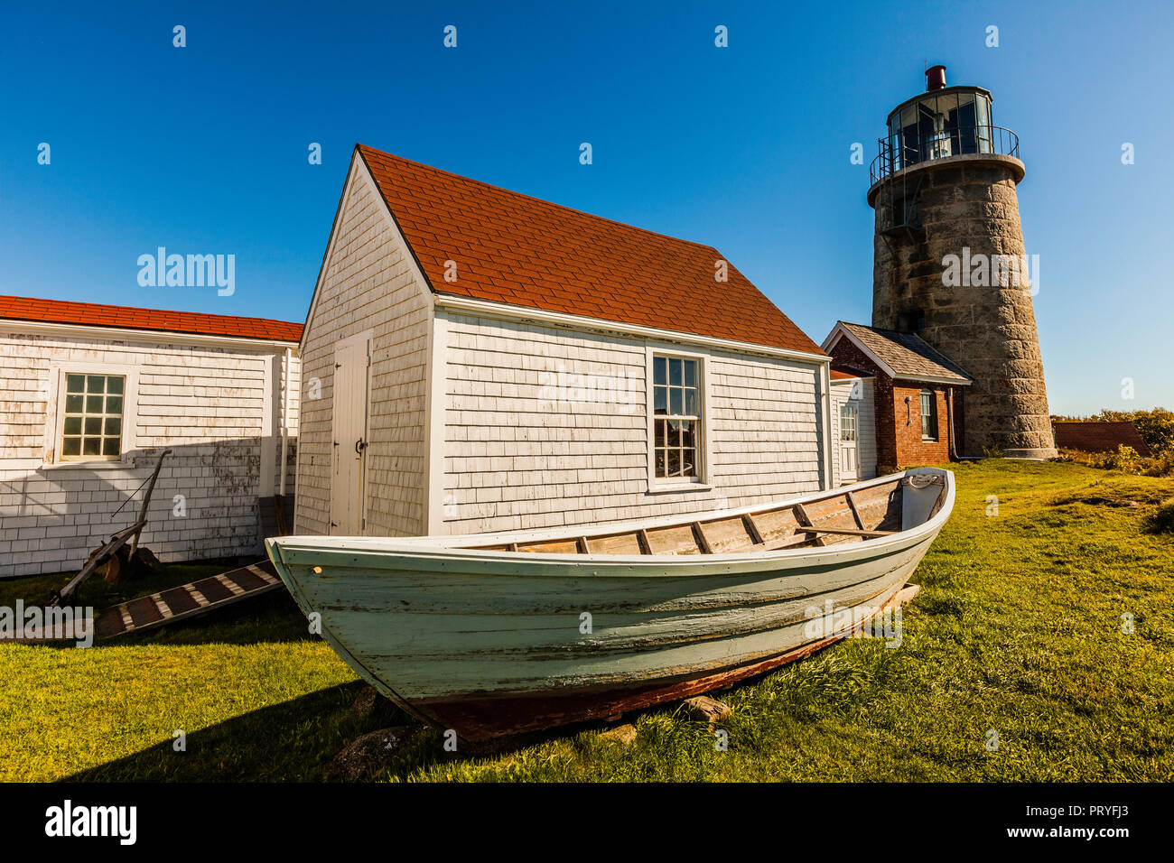 Monhegan museum and lighthouse hi-res stock photography and images - Alamy