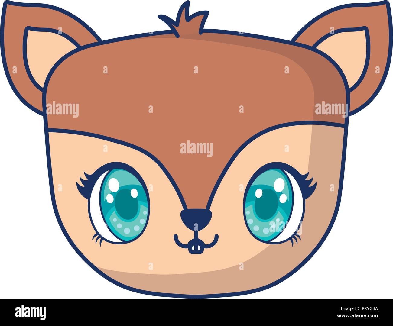 Cute Cartoon Chipmunk Face