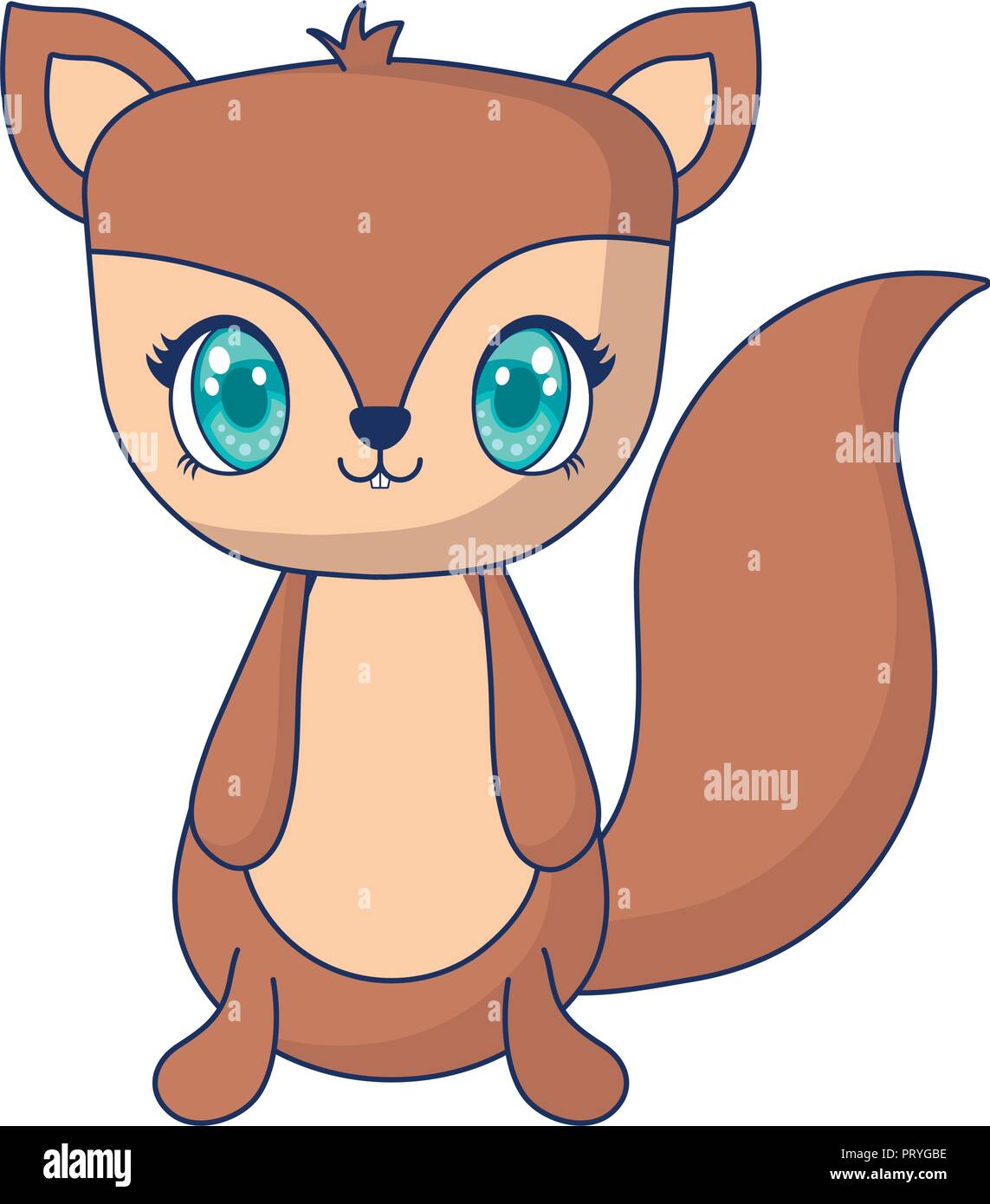 cute chipmunk adorable character vector illustration design Stock ...