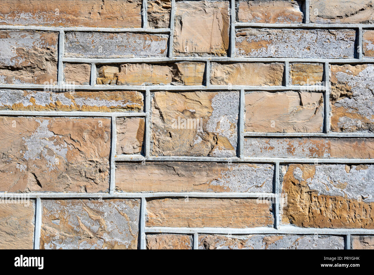 Bordered bricks, house facade, background image, Kirkwall, Orkney ...