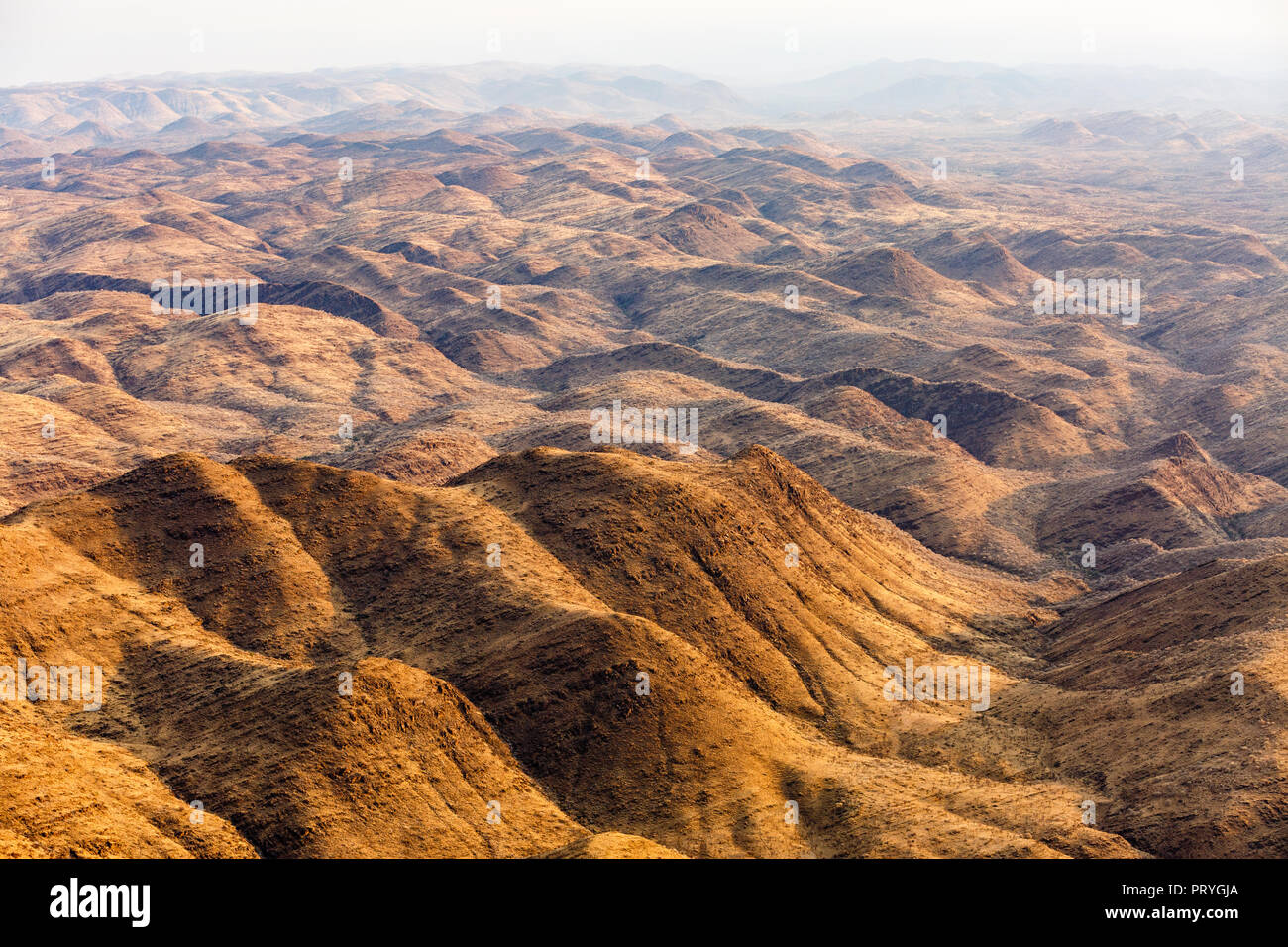 Aerial view, mountain landscape in the Khomas Highlands, Namibia Stock ...