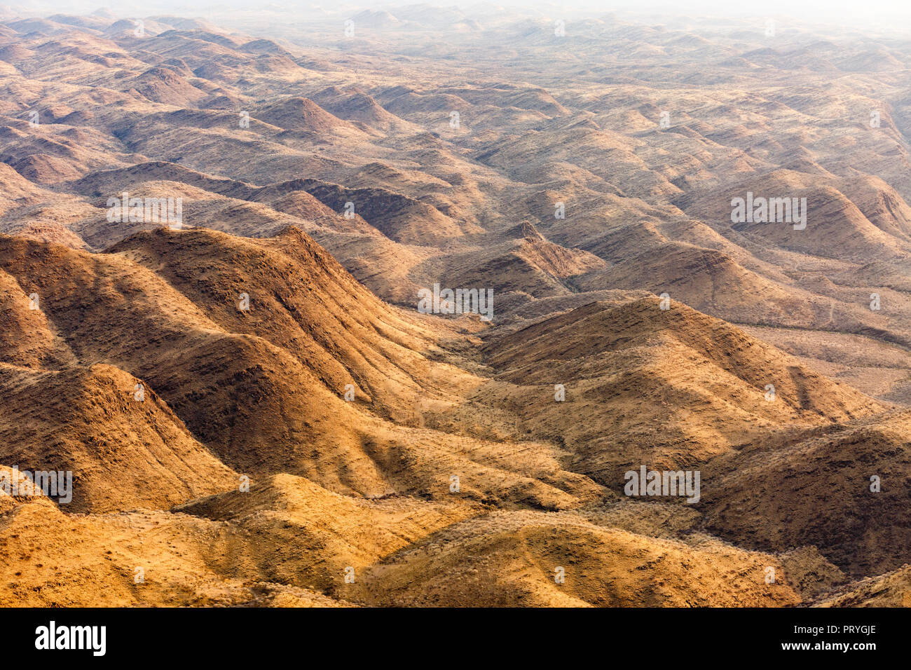 Aerial view, mountain landscape in the Khomas Highlands, Namibia Stock ...