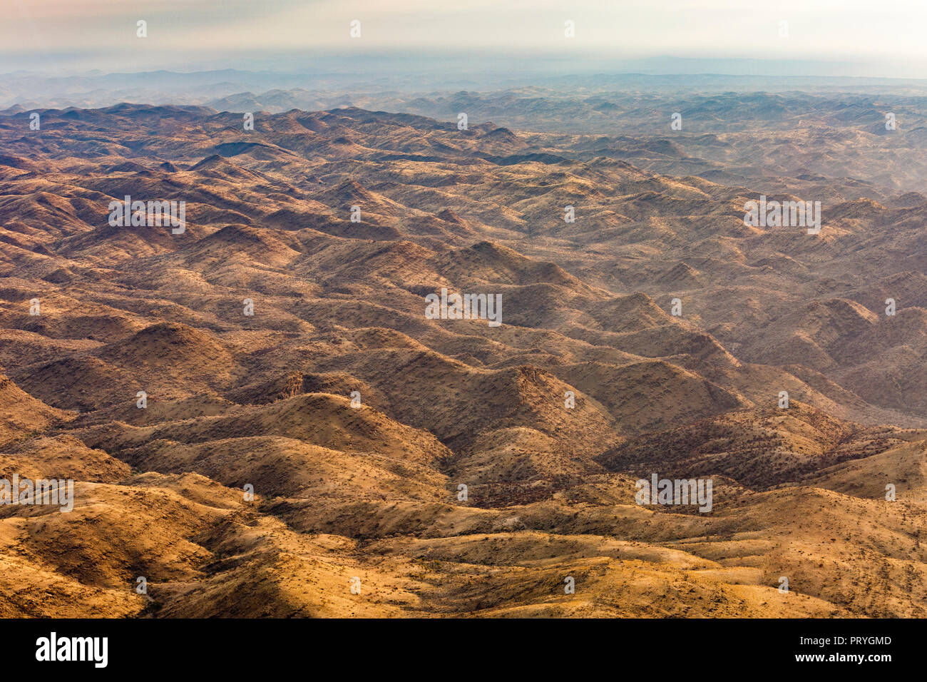 Aerial view, mountain landscape in the Khomas Highlands, Namibia Stock ...