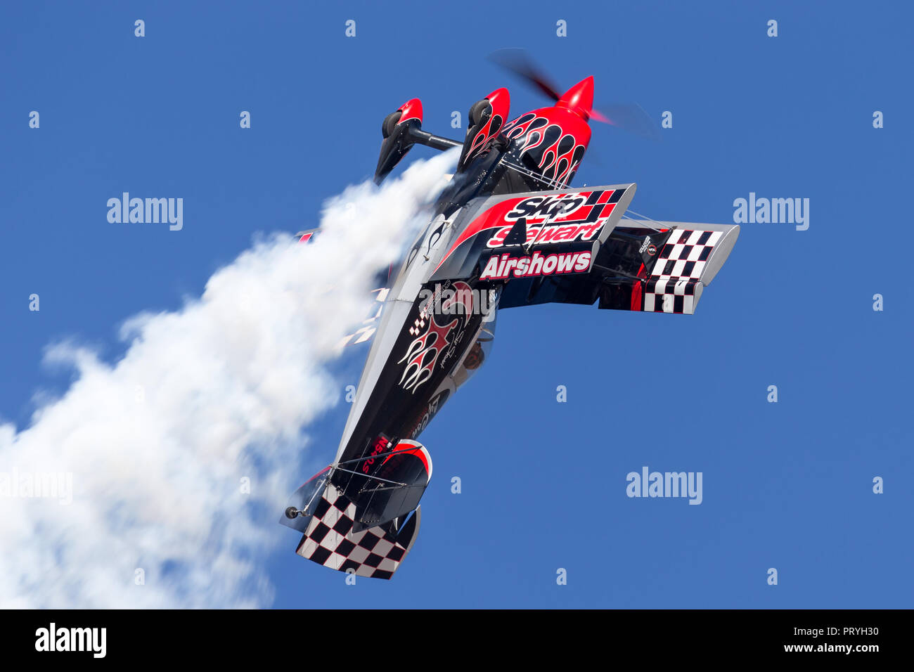 Skip Stewart flying his highly modified Pitts S-2S biplane Prometheus ...