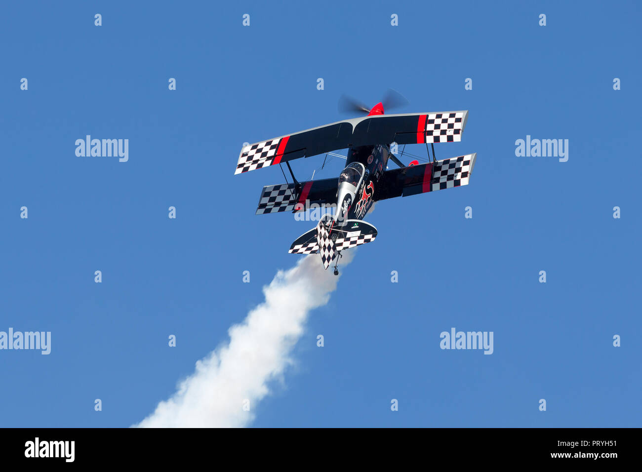 Skip Stewart flying his highly modified Pitts S-2S biplane Prometheus ...