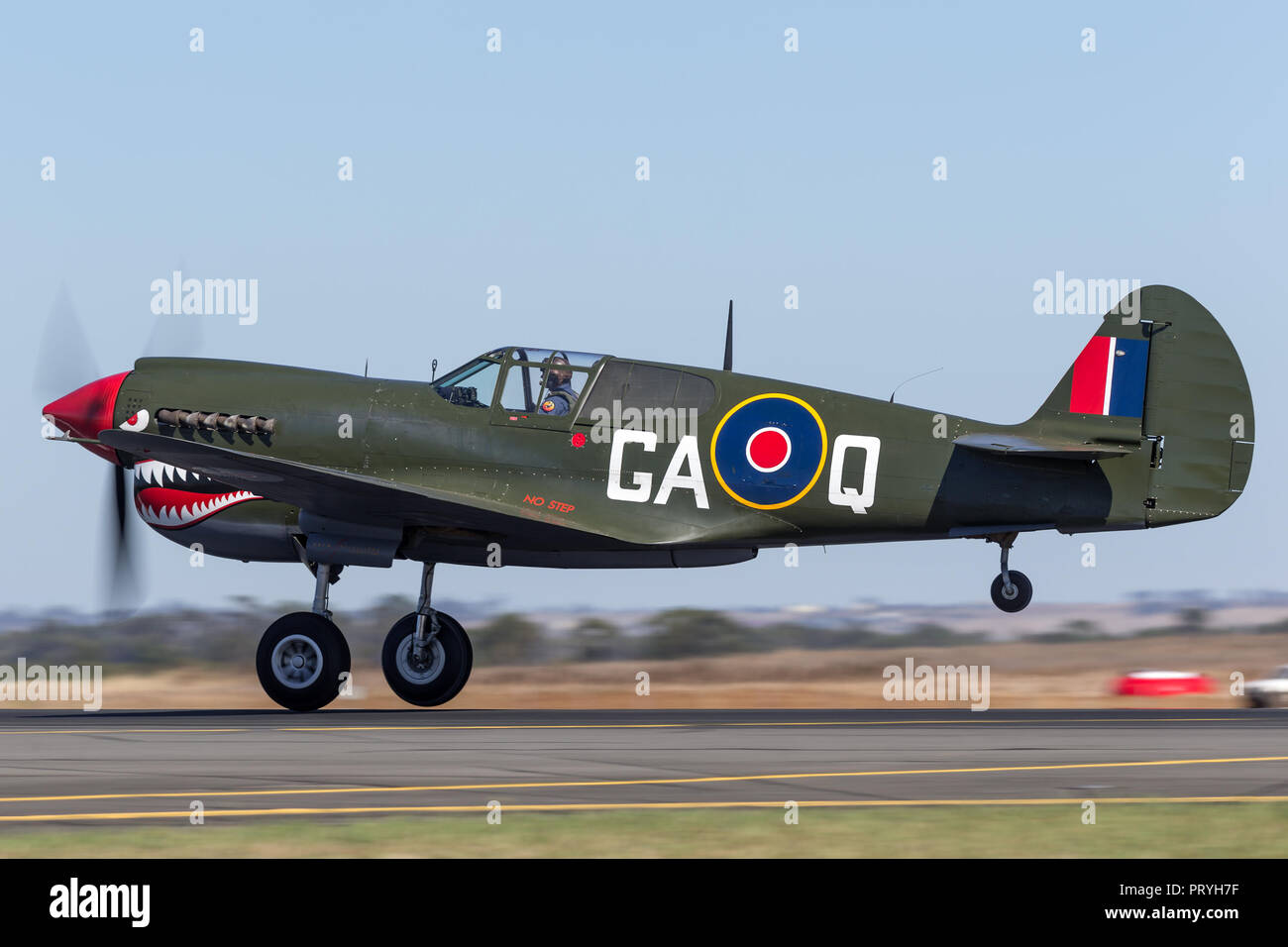 Curtiss P-40N Kittyhawk World War II fighter aircraft VH-ZOC Stock ...