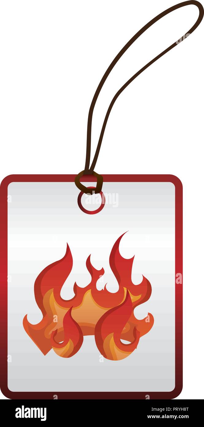 commercial tag with fire flame vector illustration design Stock Vector ...