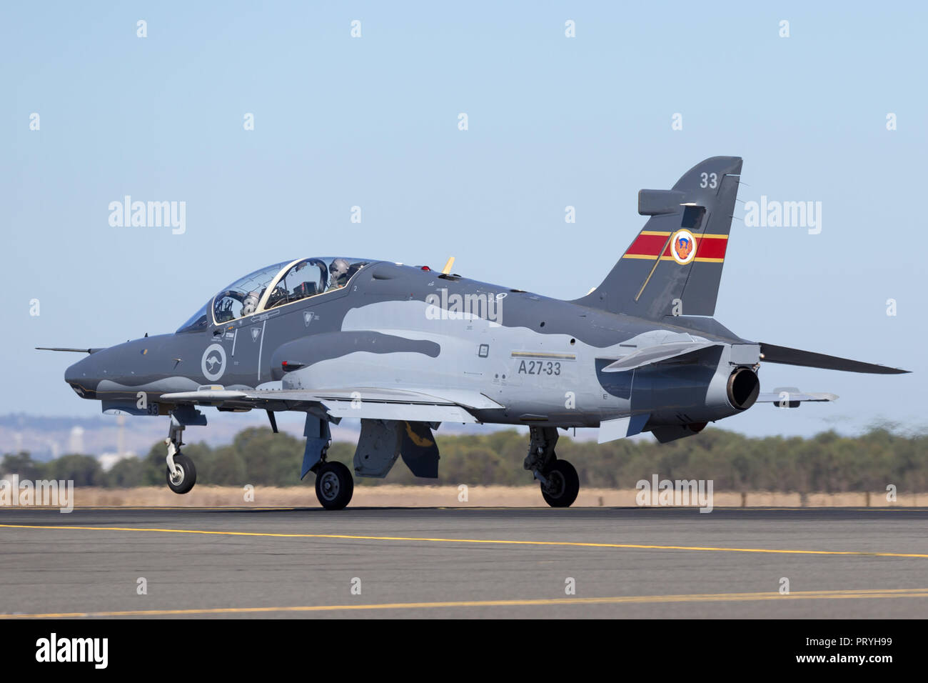 Royal Australian Air Force (RAAF) BAE Hawk 127 lead in fighter trainer aircraft A27-33 Stock ...