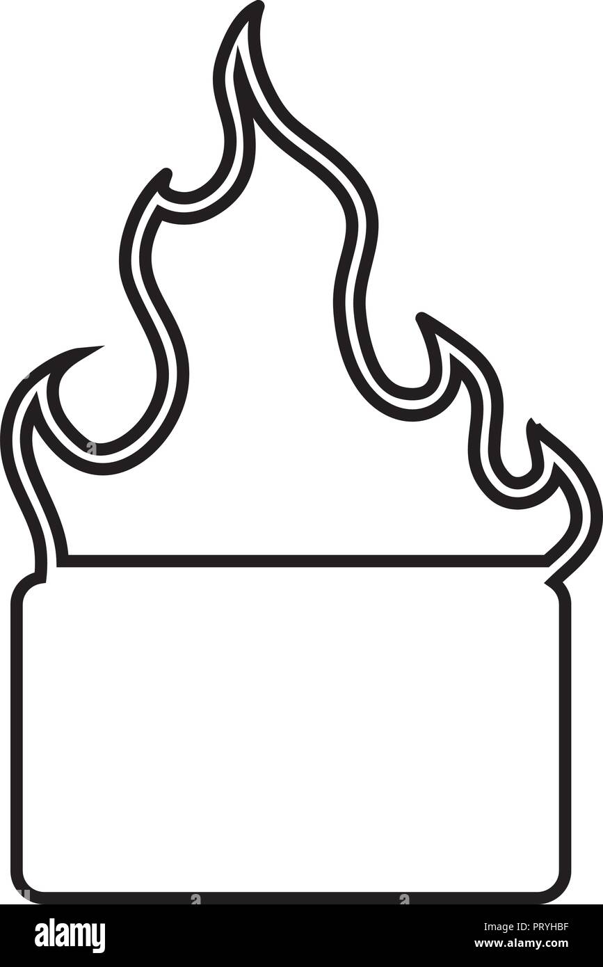 commercial sticker with fire flame vector illustration design Stock ...