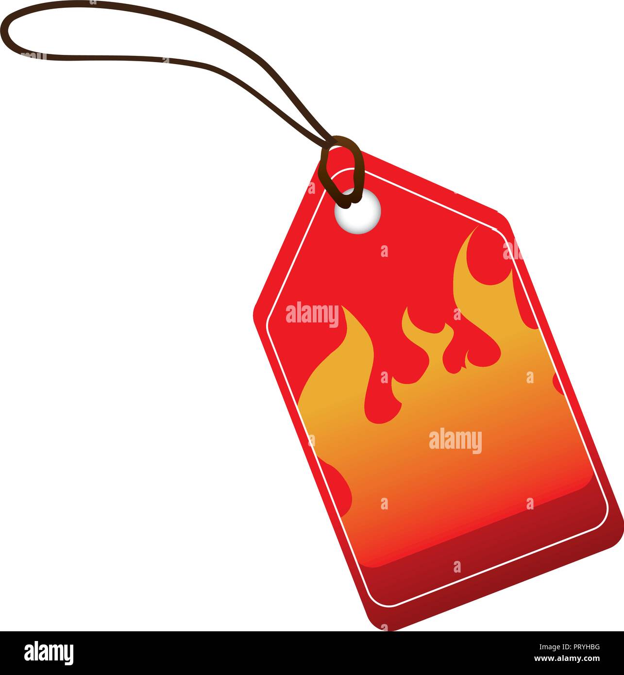 commercial tag with fire flame vector illustration design Stock Vector ...