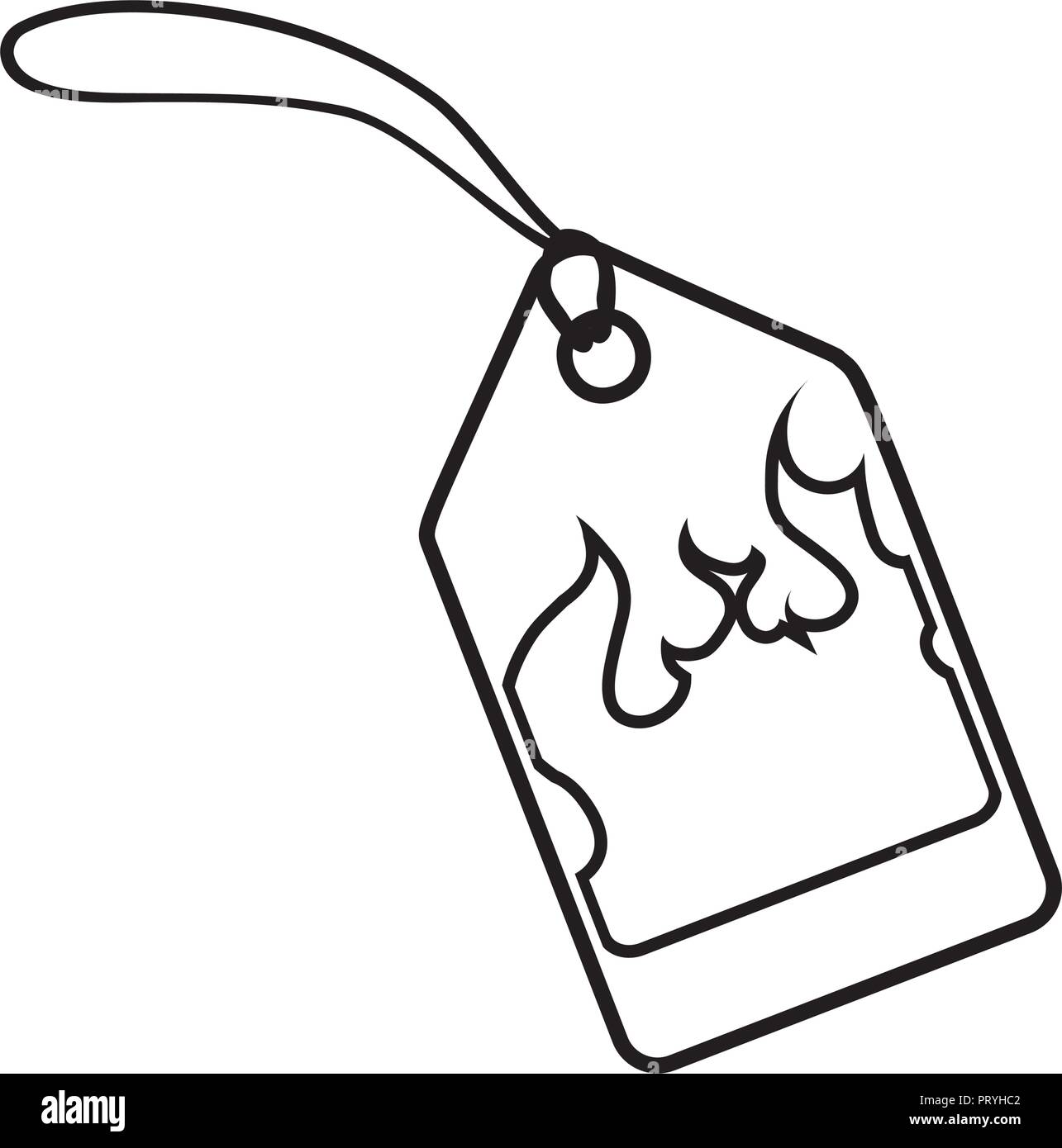 commercial tag with fire flame vector illustration design Stock Vector ...