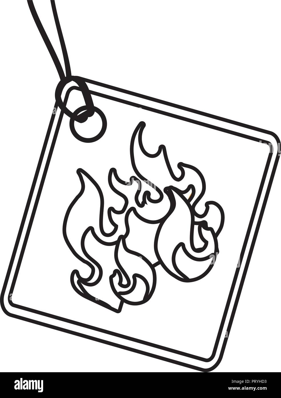 commercial tag with fire flame vector illustration design Stock Vector ...