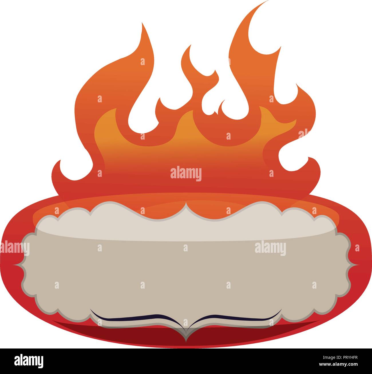 commercial frame with fire flame vector illustration design Stock ...