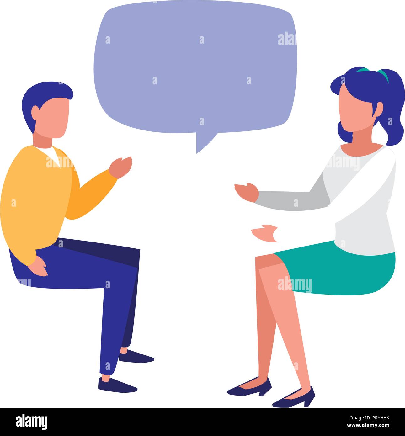 Talking seated Stock Vector Images - Alamy