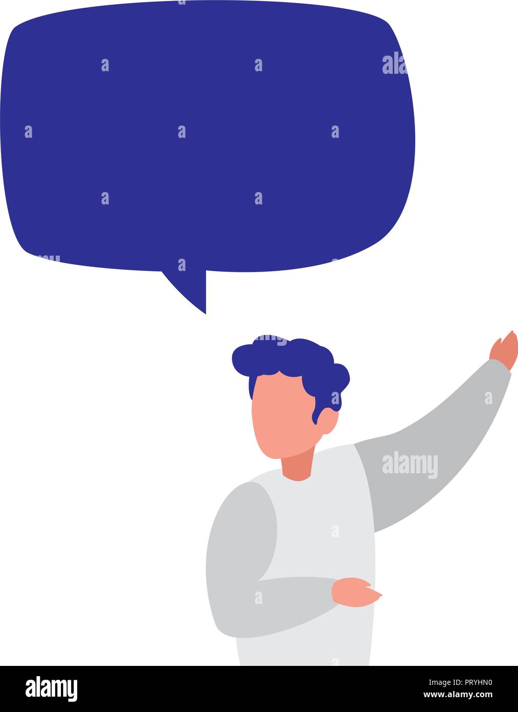 Person profile stylish talking Stock Vector Images - Alamy