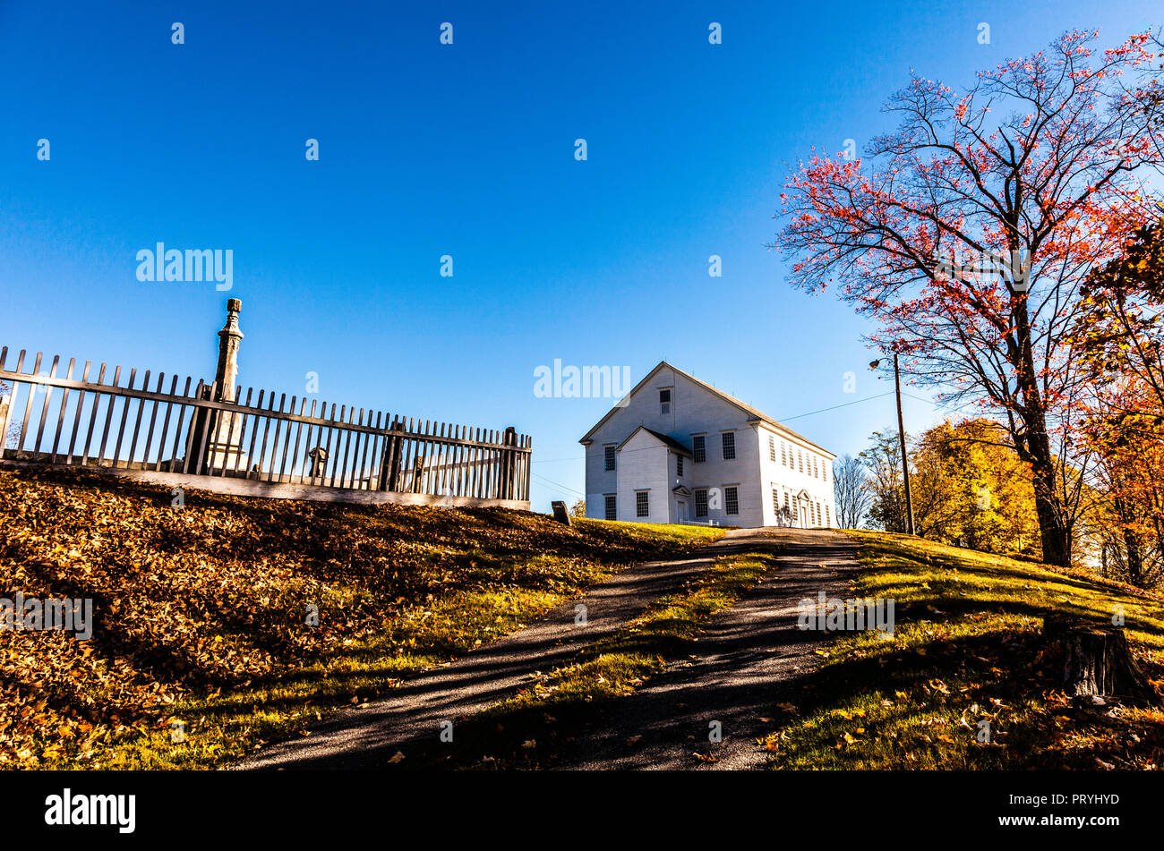 The Old Rockingham Meeting House Rockingham, Vermont, USA Stock Photo ...