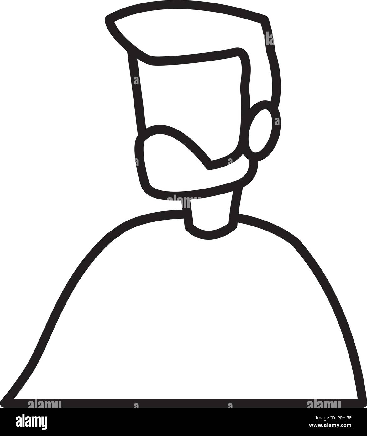 young man with beard modeling character vector illustration design ...