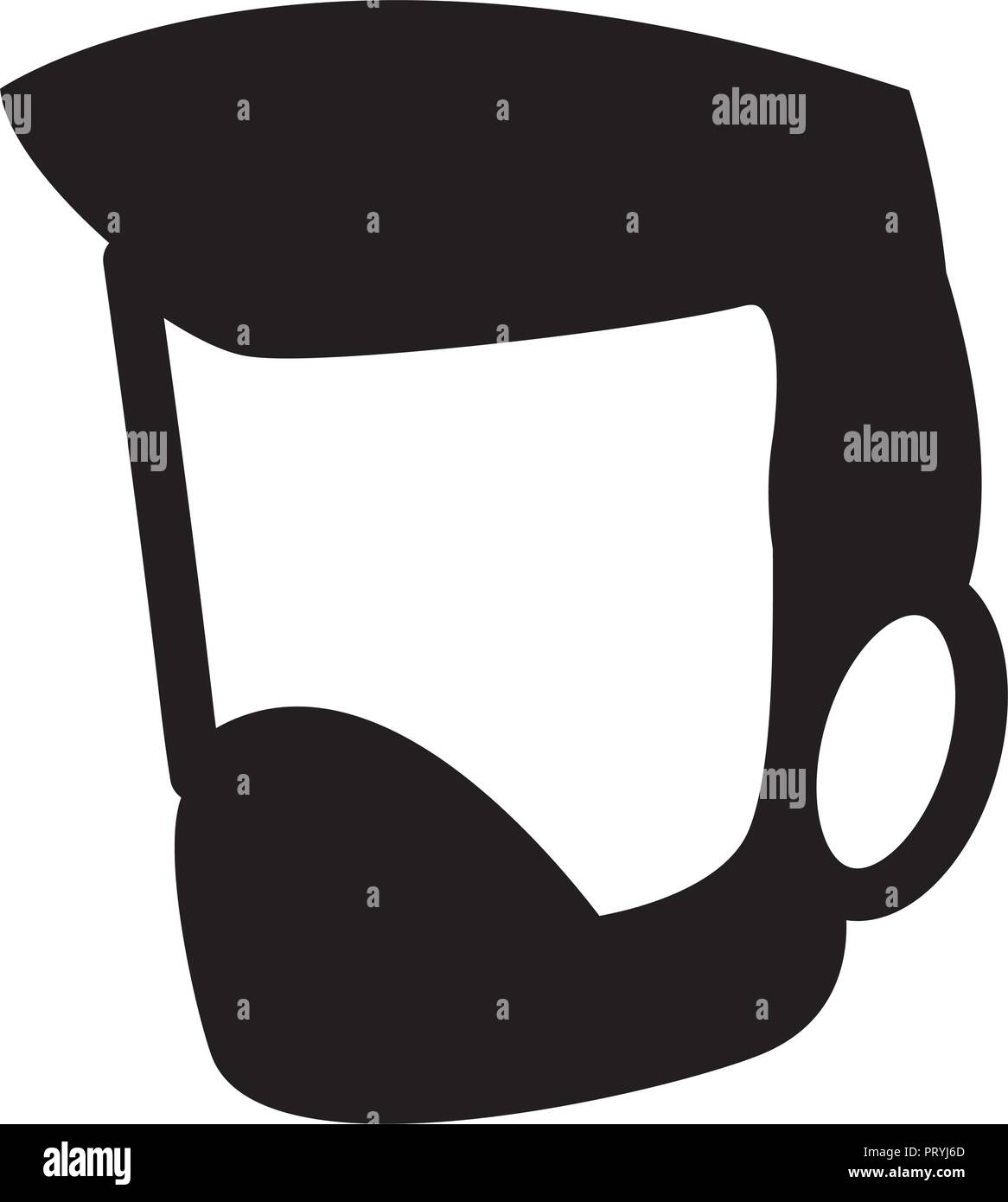 young man with beard head character vector illustration design Stock ...