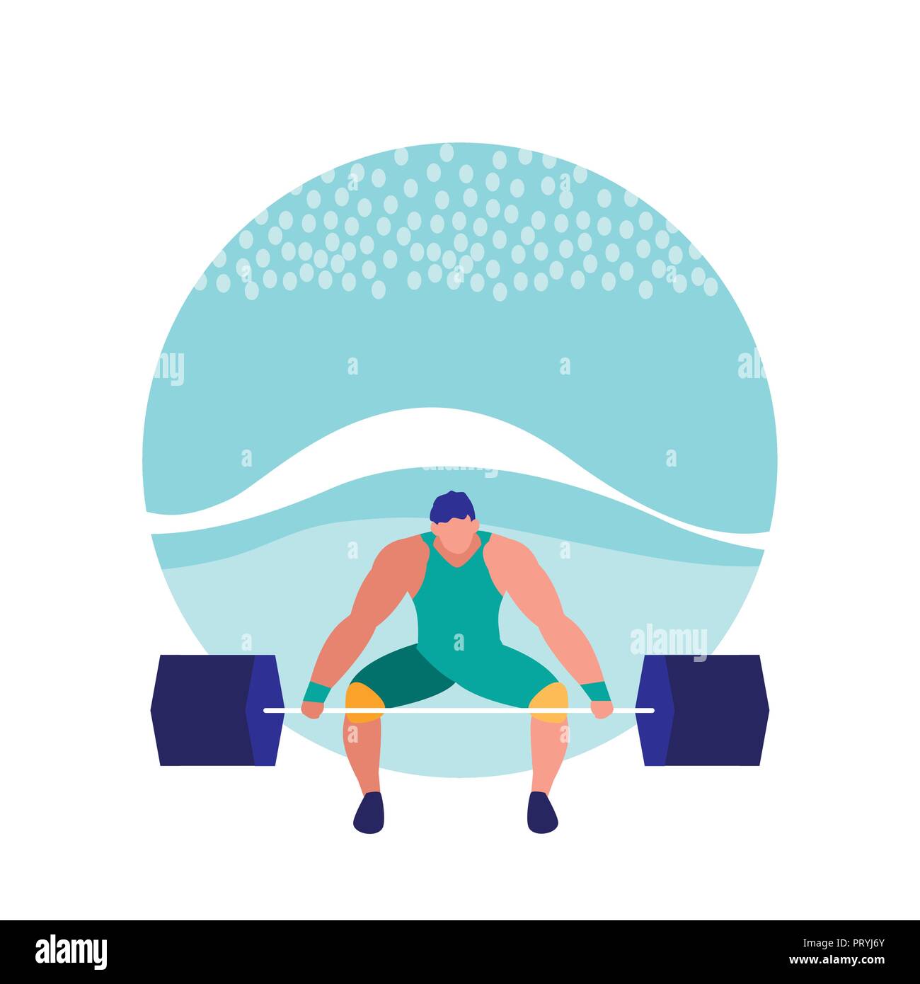 Cartoon illustration funny man practicing hi-res stock photography and ...