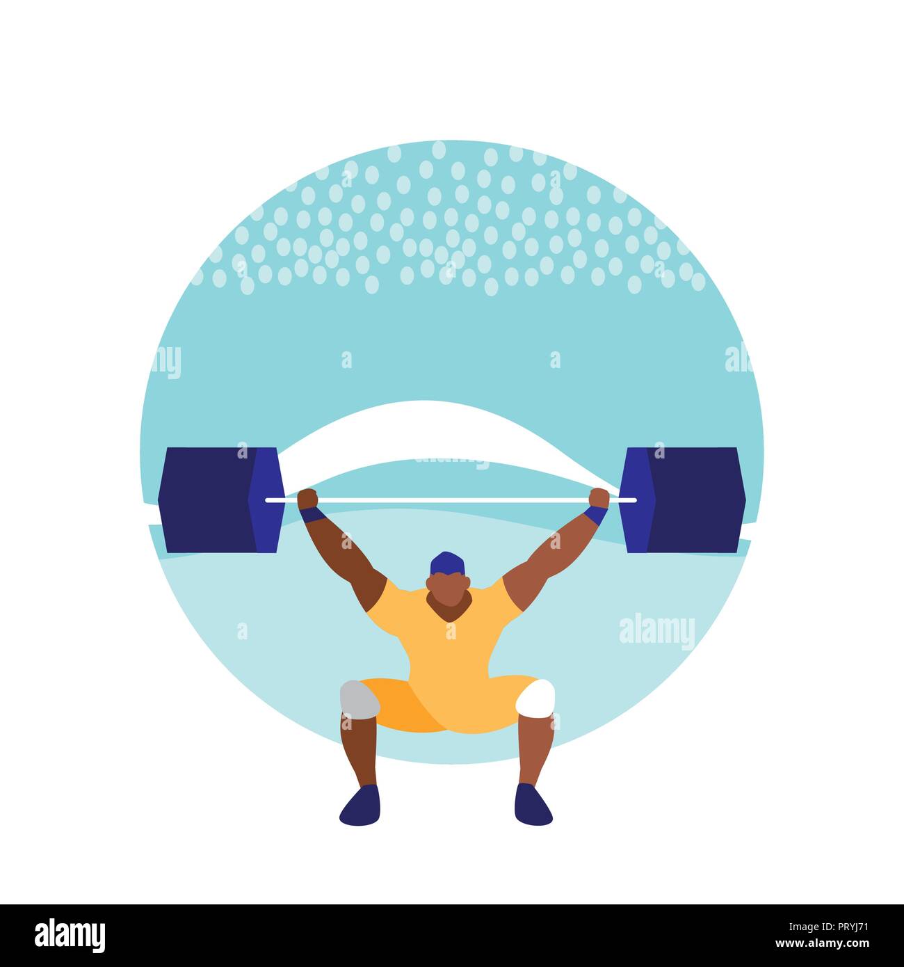 Cartoon illustration funny man practicing hi-res stock photography and ...