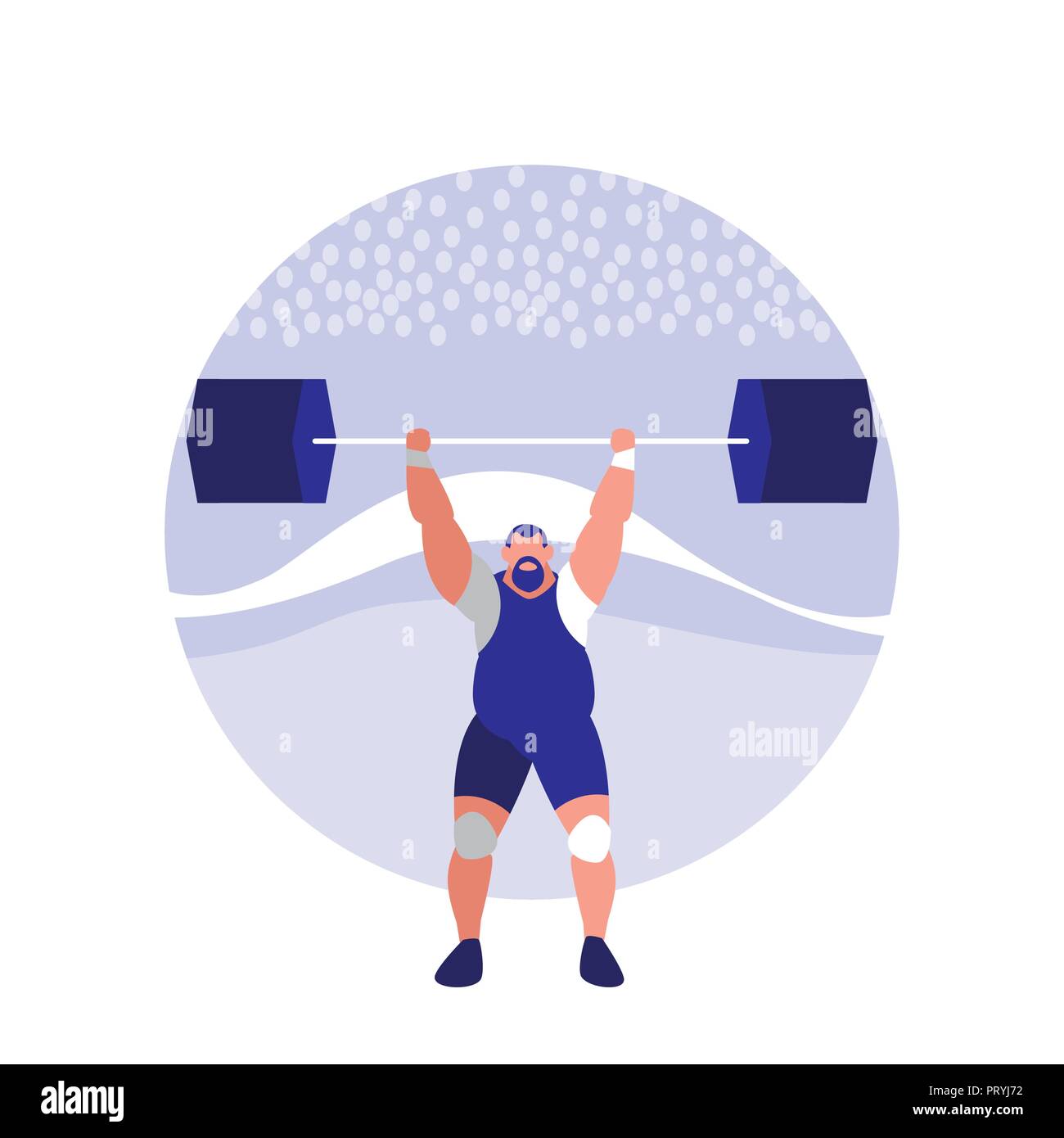 Cartoon illustration funny man practicing hi-res stock photography and ...