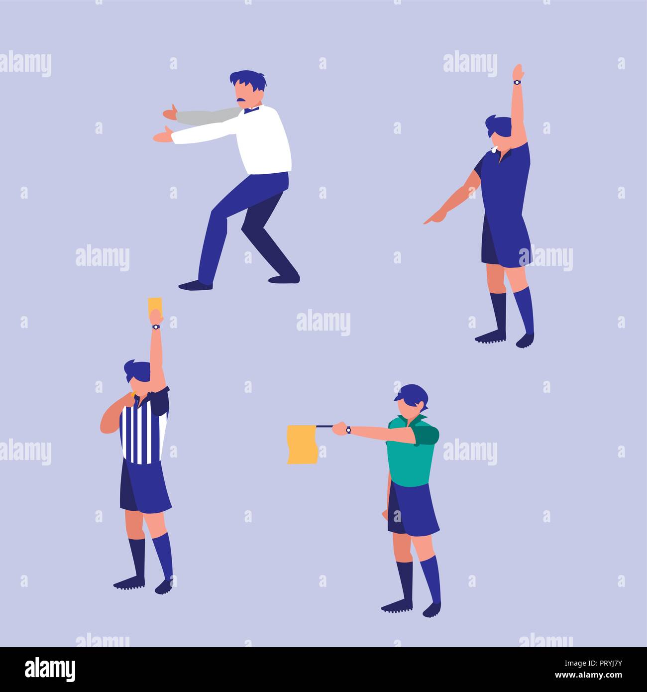 Soccer referees assistant Stock Vector Images - Alamy