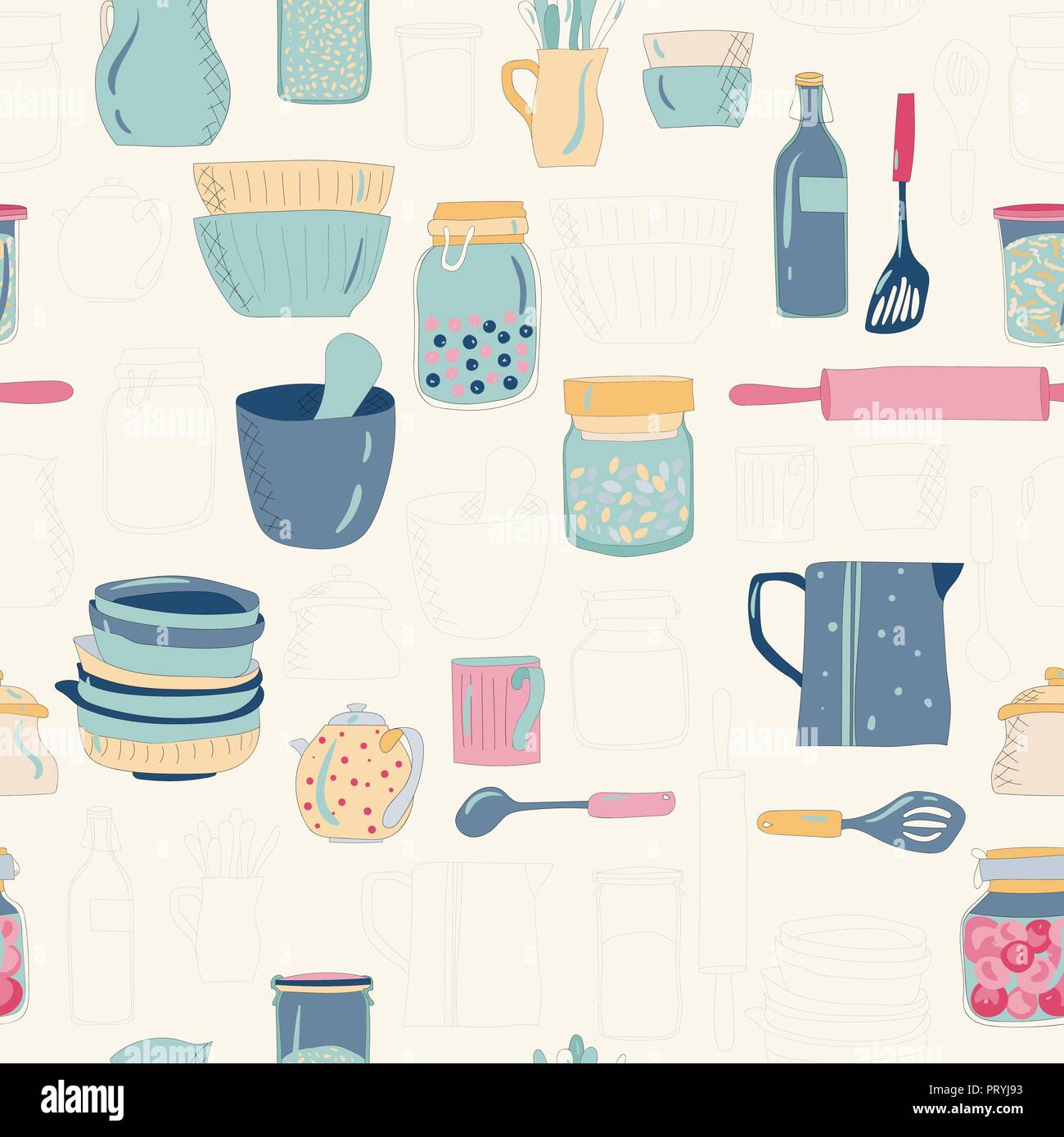 Vintage utensils Stock Vector Images - Alamy