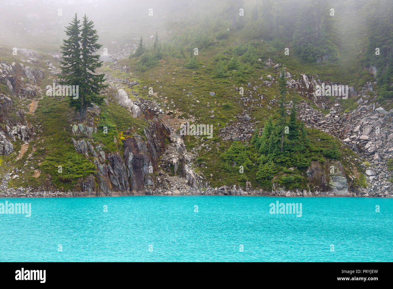 Fog Rising Over Jade Lake, Snoqualmie Region, Mount Baker Wilderness ...