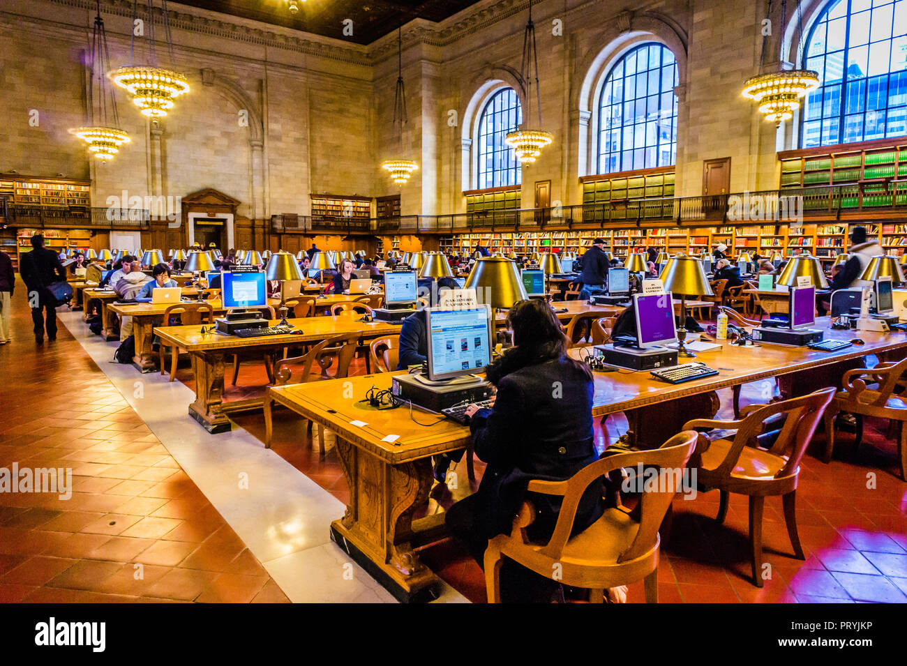 New York Public Library Manhattan New York, New York, USA Stock Photo ...