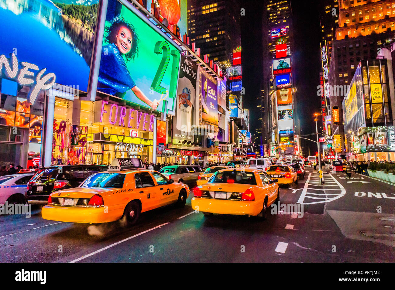 Times Square Theater District Manhattan New York, New York, USA Stock ...