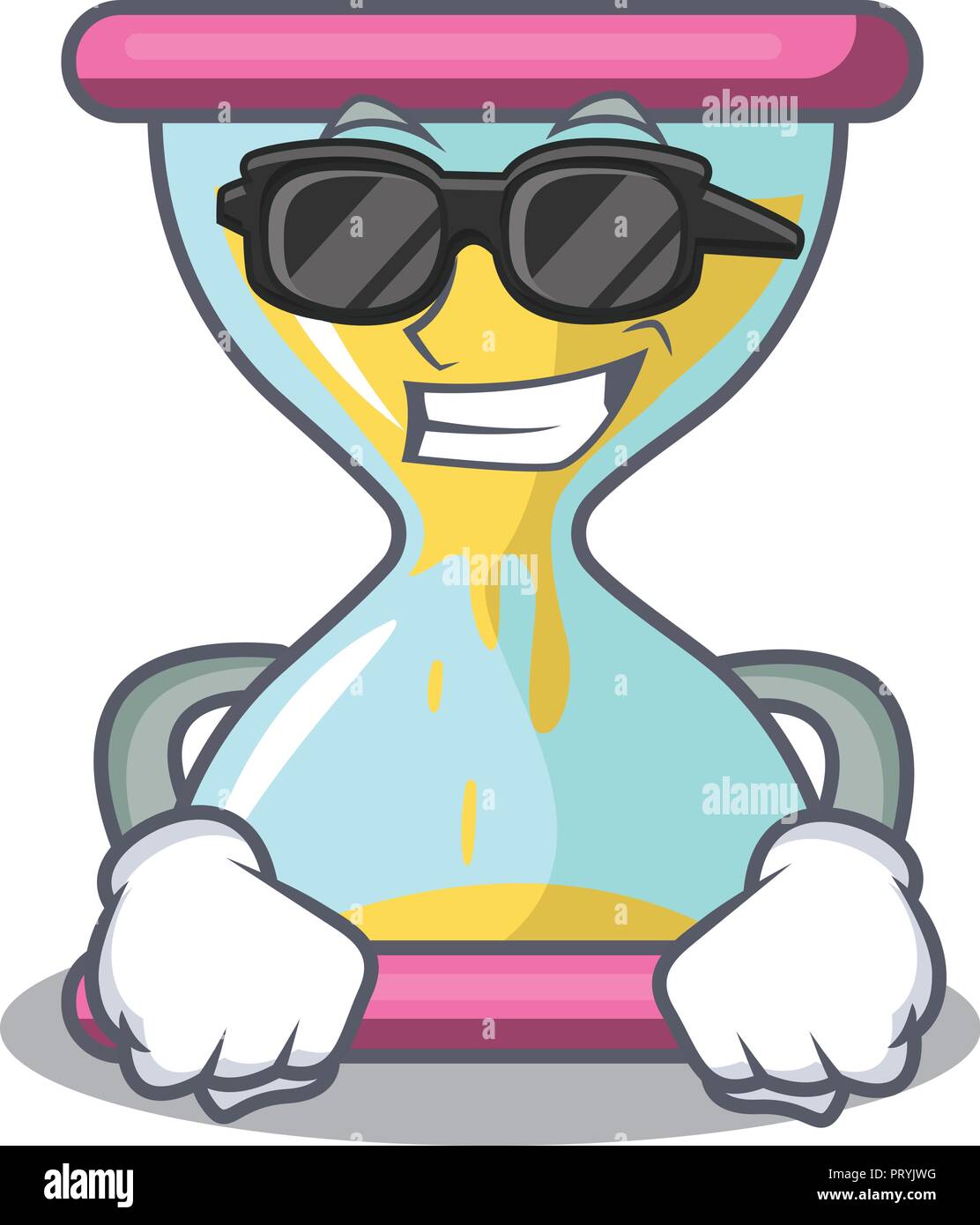 Super cool cartoon hourglass in the dawn time Stock Vector Image & Art ...