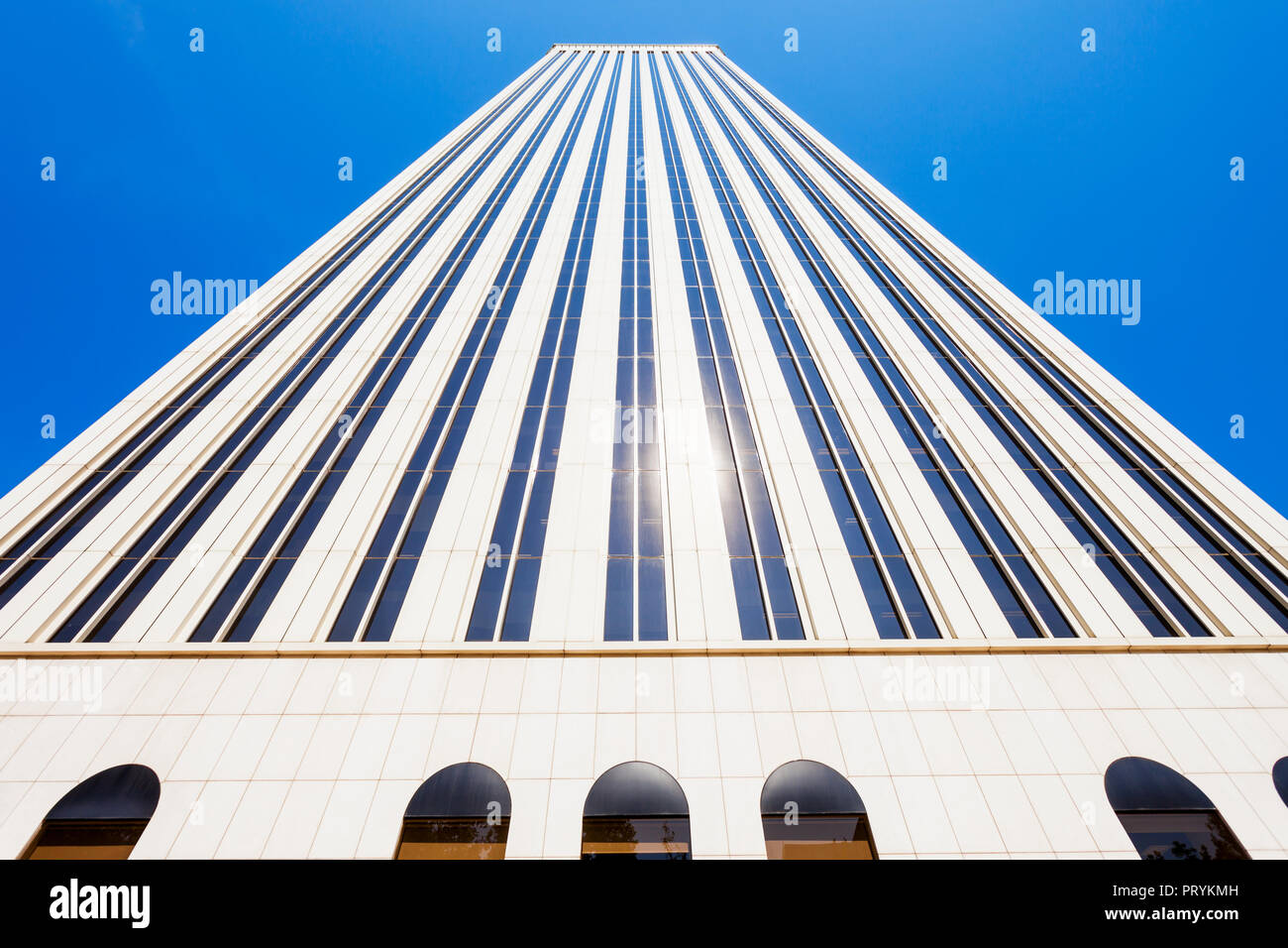 MADRID, SPAIN - SEPTEMBER 21, 2017: Torre Picasso or Picasso Tower is a ...