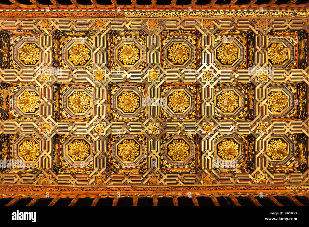 ZARAGOZA, SPAIN - OCTOBER 01, 2017: Aljaferia Palace or Palacio de la ...