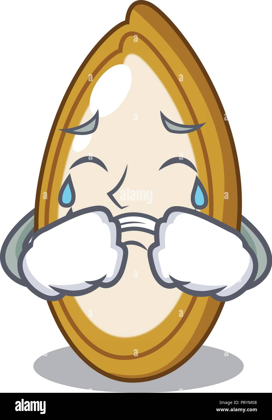 Crying fresh pumpkin seeds on plate cartoon Stock Vector Image & Art ...