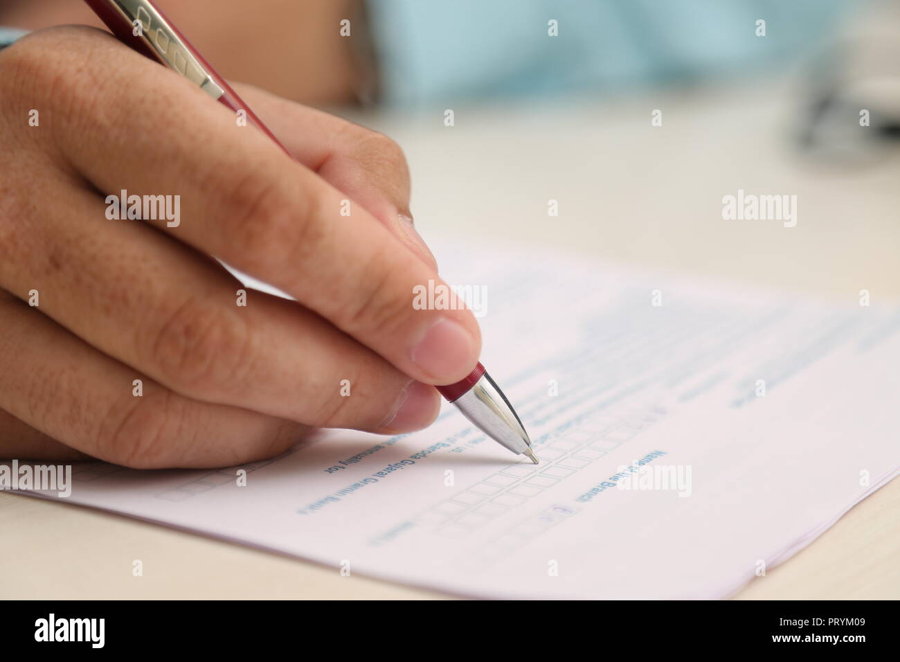 Paper document pen people man hi-res stock photography and images - Alamy
